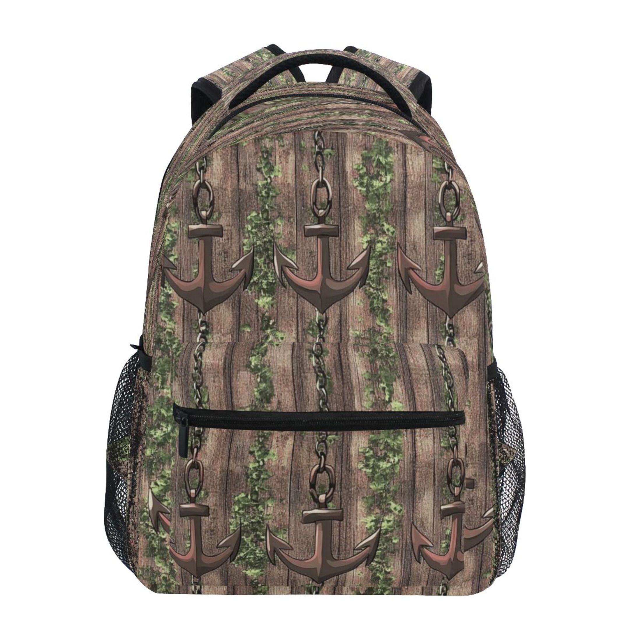 Rustic Anchor Chains Stylish Large Backpack 15L Self-Standing Durable ...