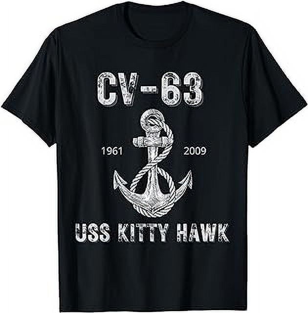 Rustic Anchor US Aircraft Carrier CV-63 USS Kitty Hawk T-Shirt ...