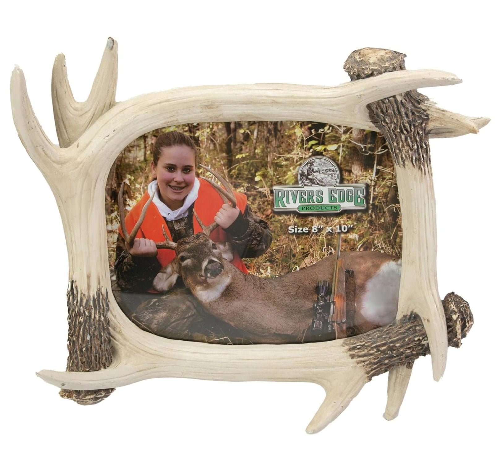 Rustic Antler Picture Frame 8x10 - Resin Photo Frame for Wall or ...