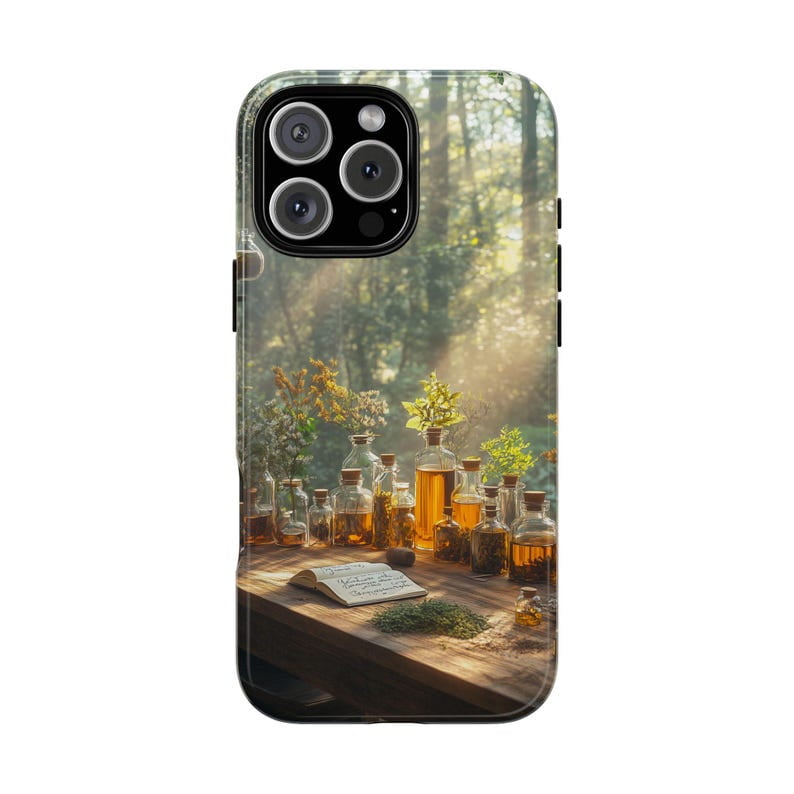 Rustic Apothecary Table Herbs and Potions Fantasy Phone Case with ...