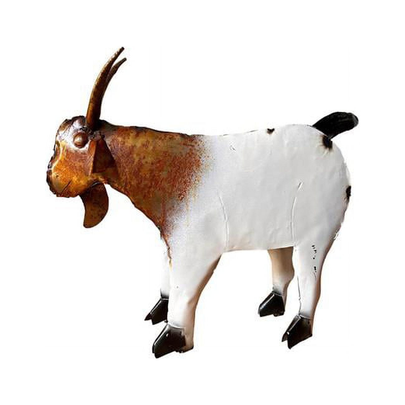 Rustic Arrow Handmade Medium Goat Figurine, Two Tone, Indoor/Outdoor ...