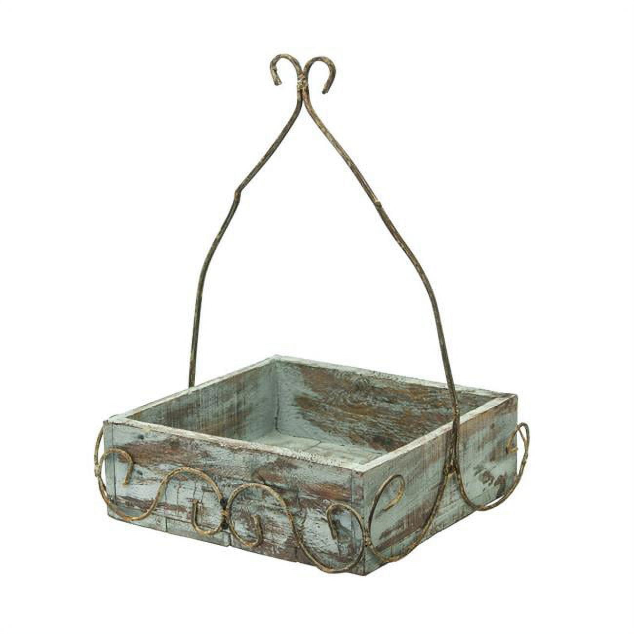 Rustic Arrow 120279 Square Wooden Basket for Decor - Walmart.com