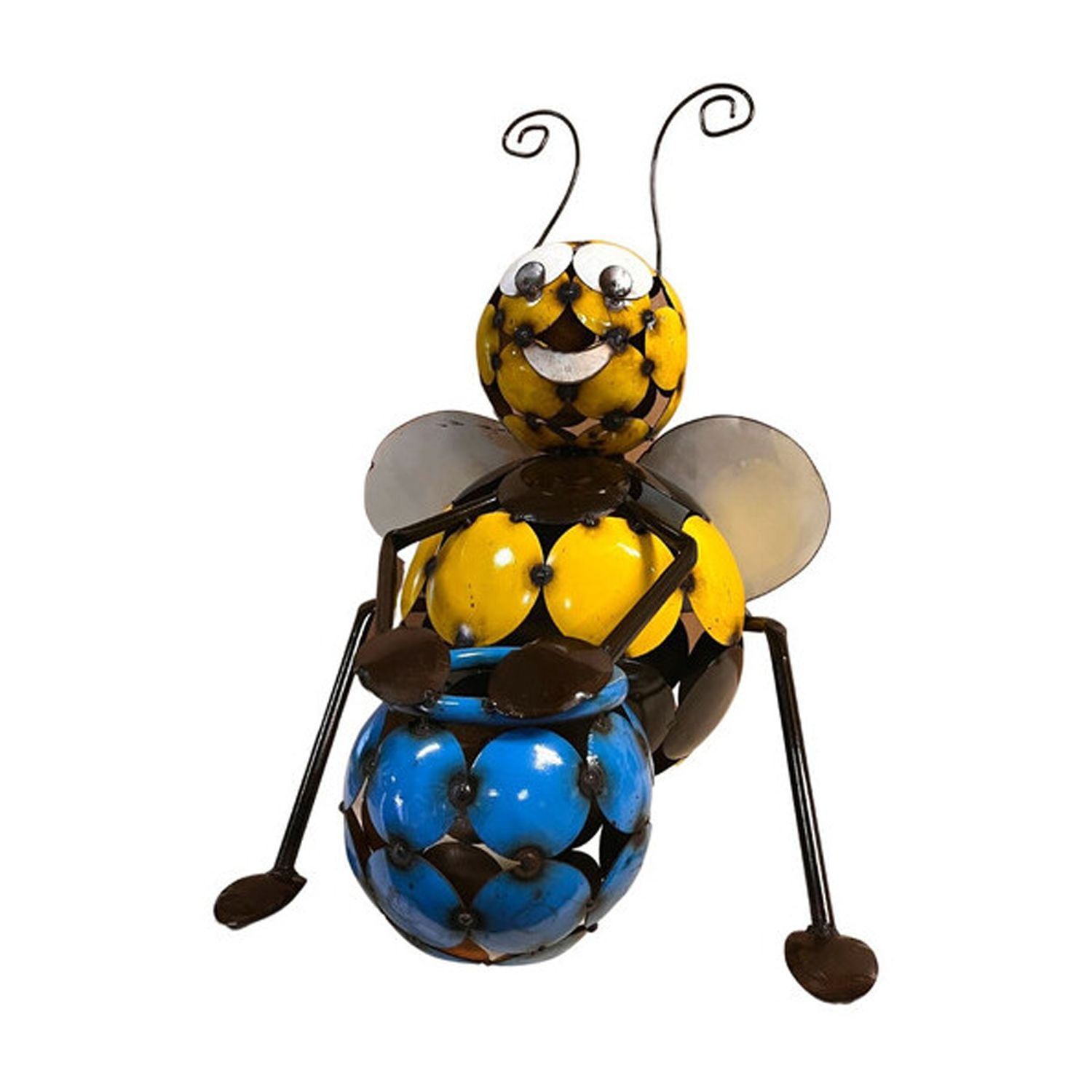 Rustic Arrow Metal Circle Bee with Pot - Walmart.com