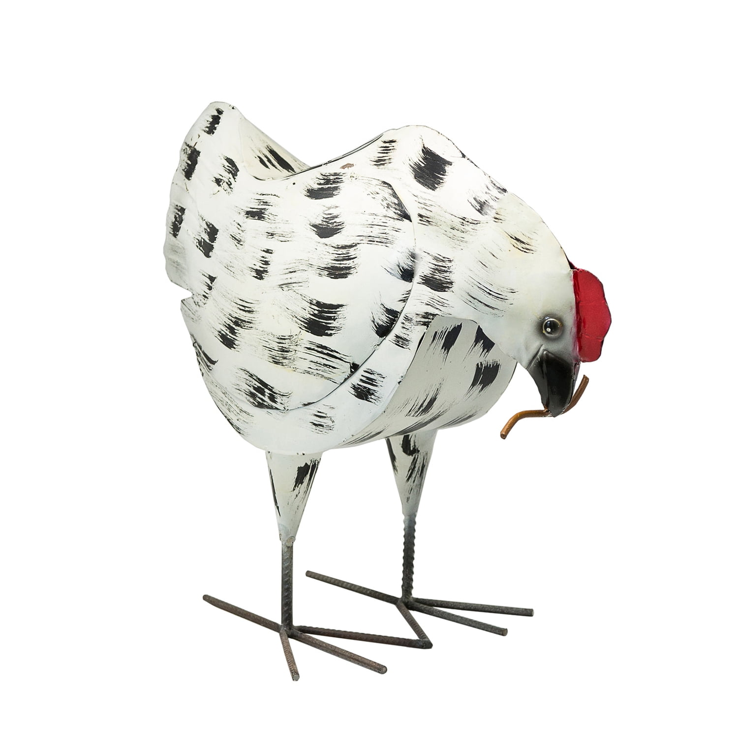 Rustic Arrow Metal Eating Chicken Garden Art - Walmart.com
