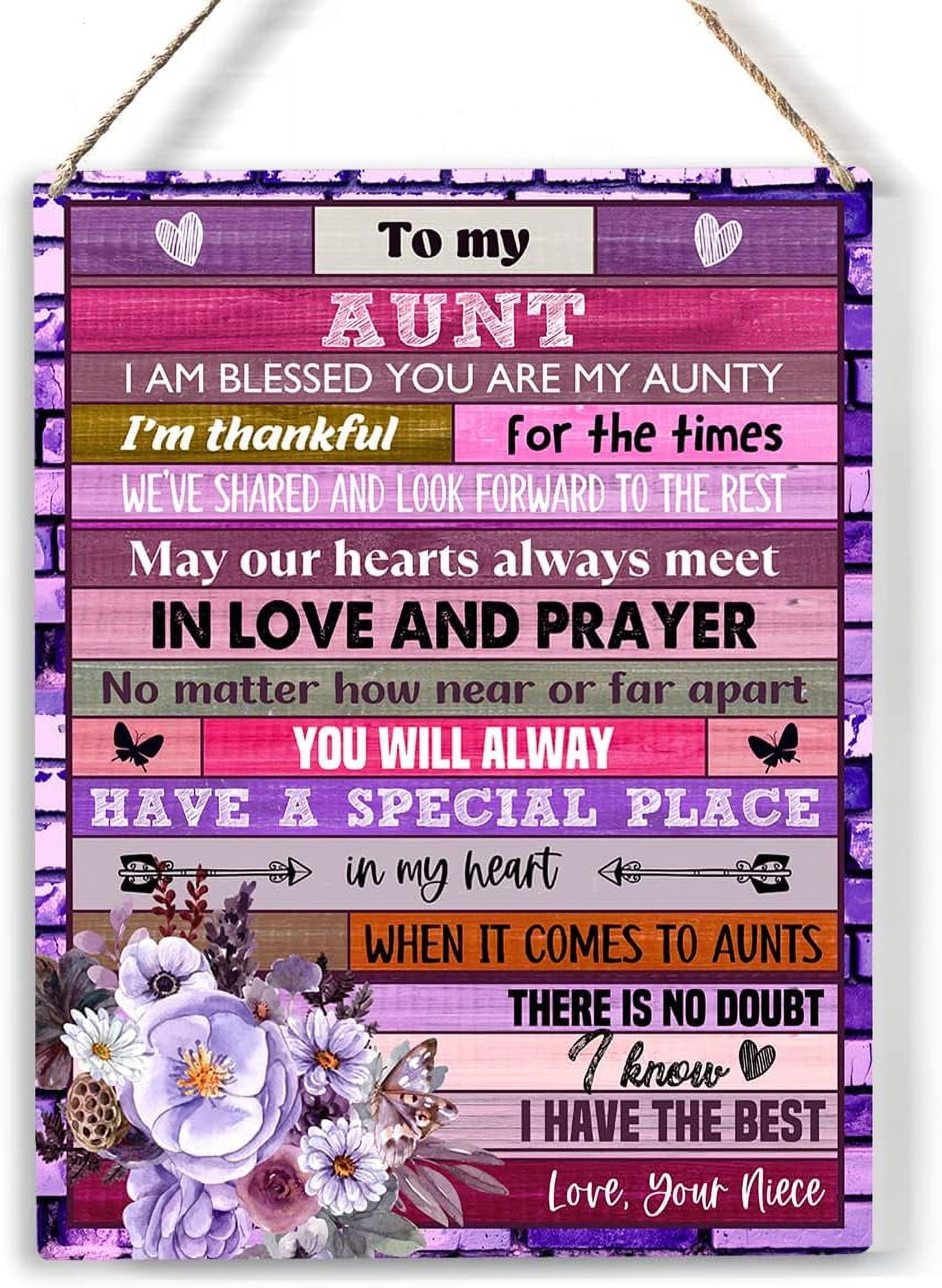 Rustic Aunt Wood Sign to My Aunt I am Blessed You are My Aunty Wooden ...