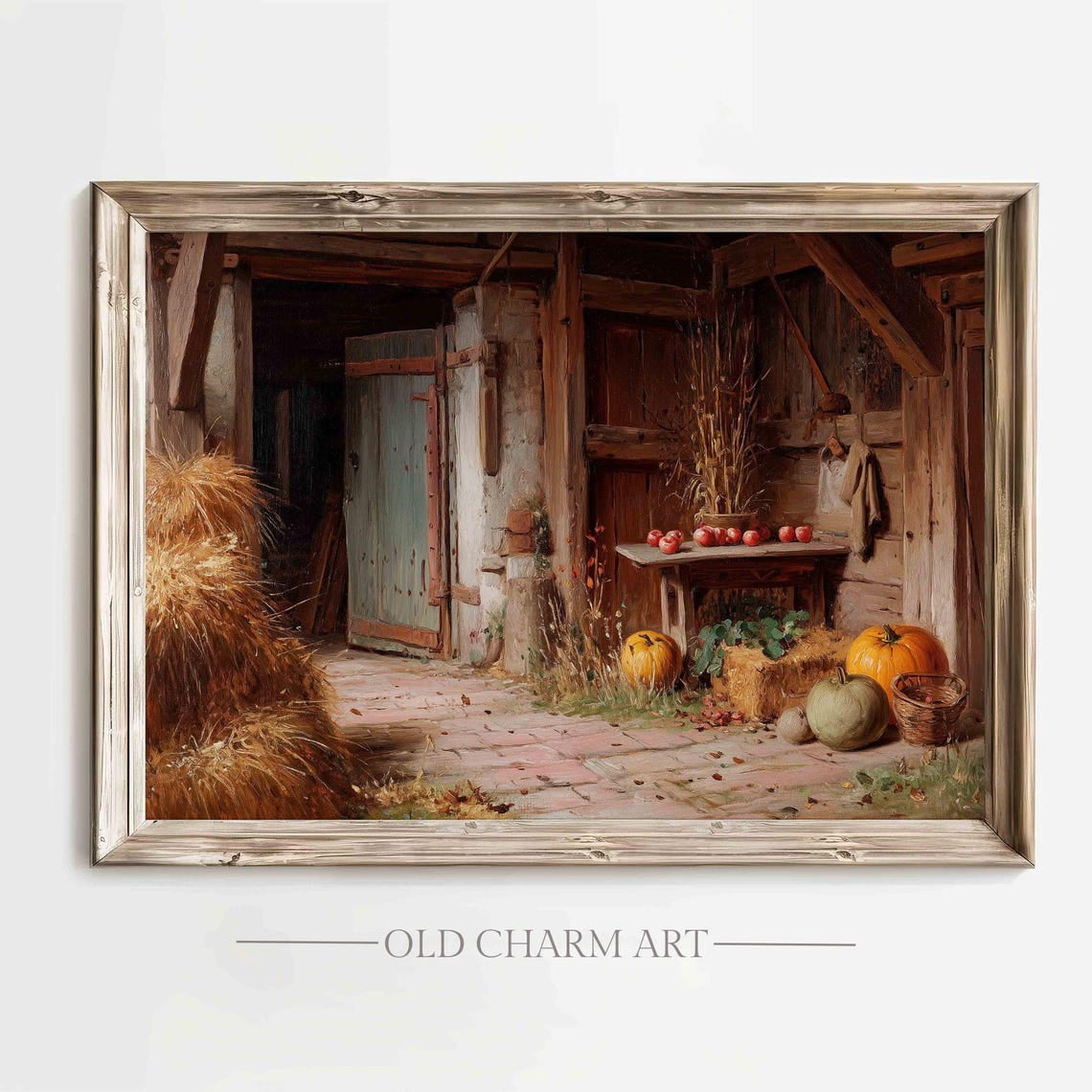 Rustic Autumn Landscape Poster: Fall Cottagecore Wall Art, Unframed ...
