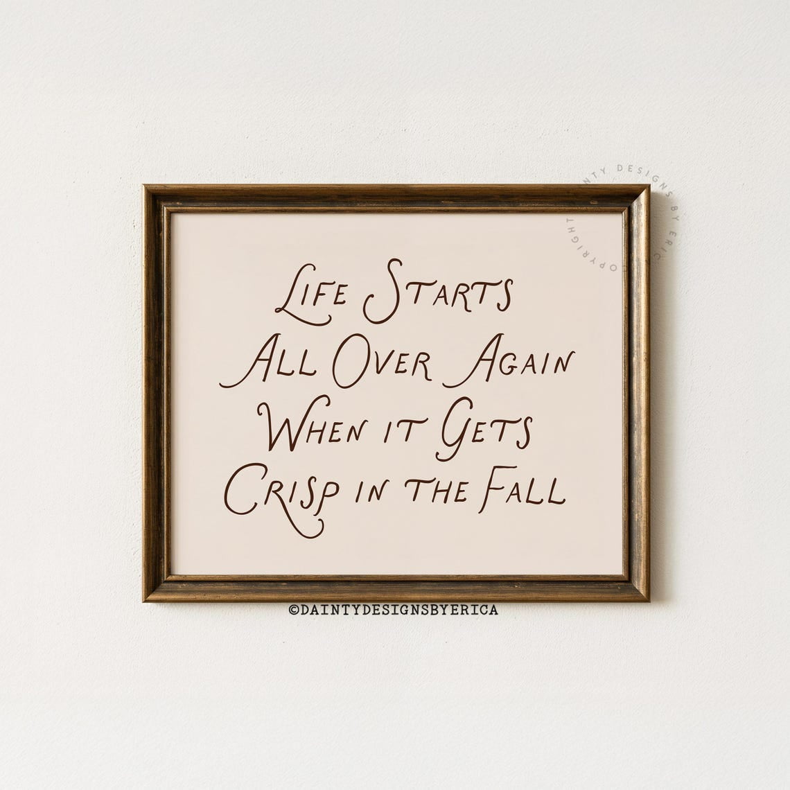 Rustic Autumn Quote Poster, Cozy Fall Home Decor, 24x36 UNFRAMED ...
