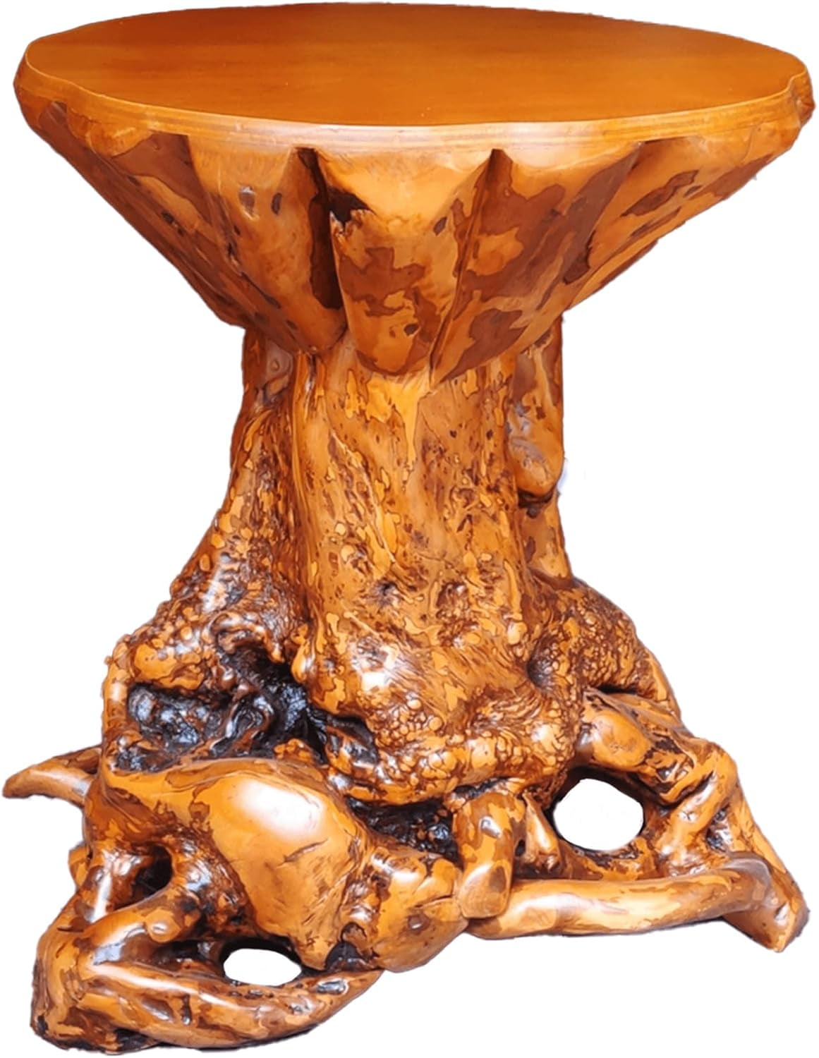 Rustic Azalea Tree Stump/Root End Table | Unique Wood Root Log Side ...