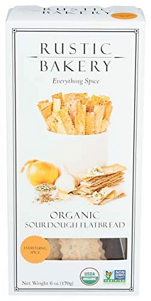 Rustic Bakery, Flatbread Sourdough Everything Spice Organic, 6 Ounce ...