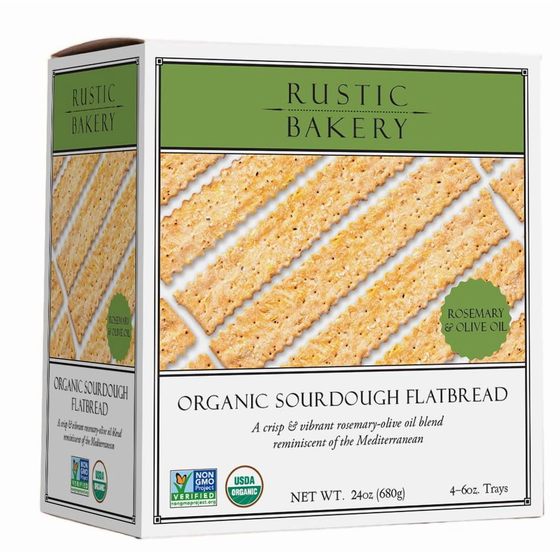 Rustic Bakery Handmade Sourdough BCF26 Flatbread - Rosemary & Olive Sea ...