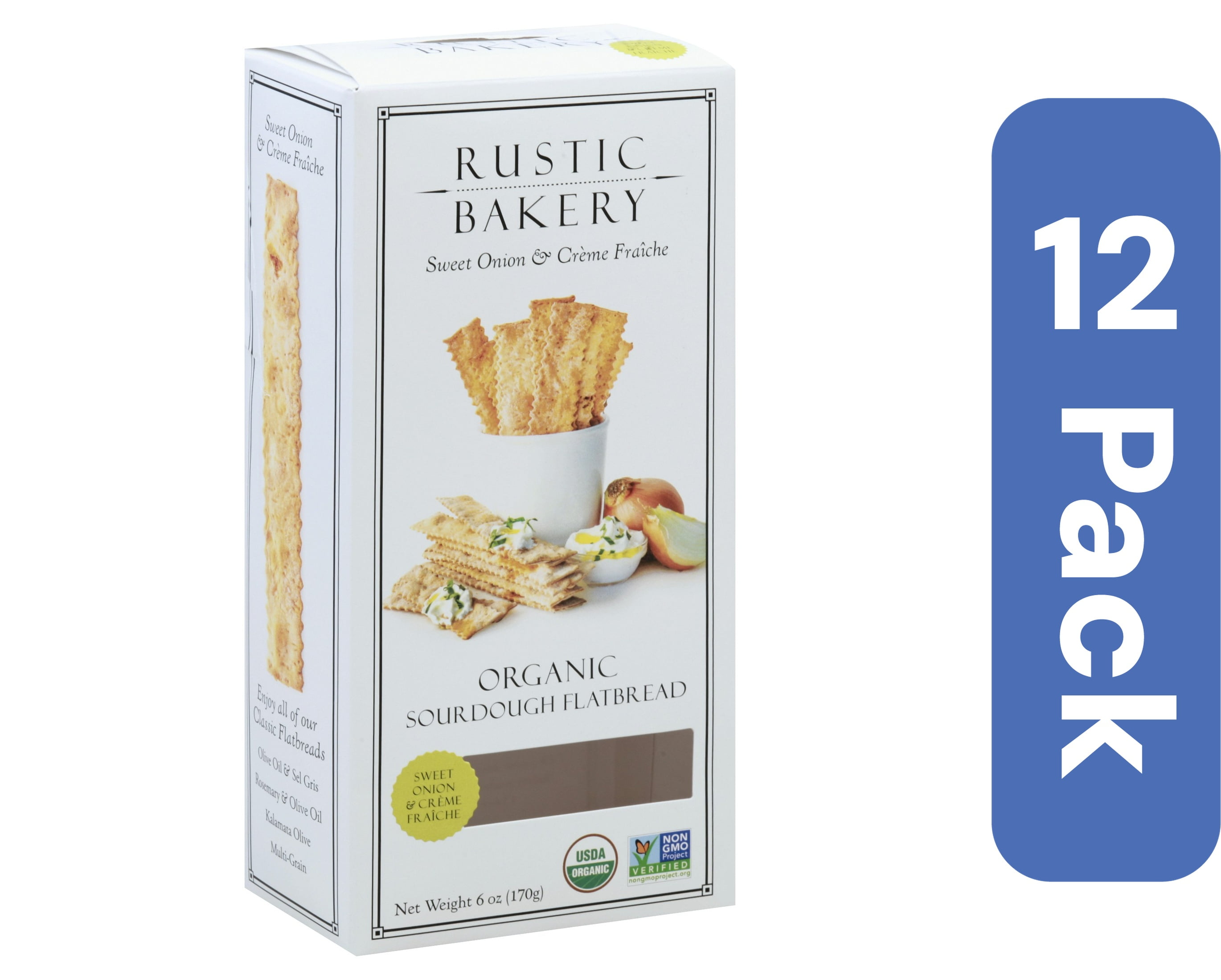 Rustic Bakery Sweet Onion Creme Flatbreads 6 oz (Pack Of 12) - Walmart.com