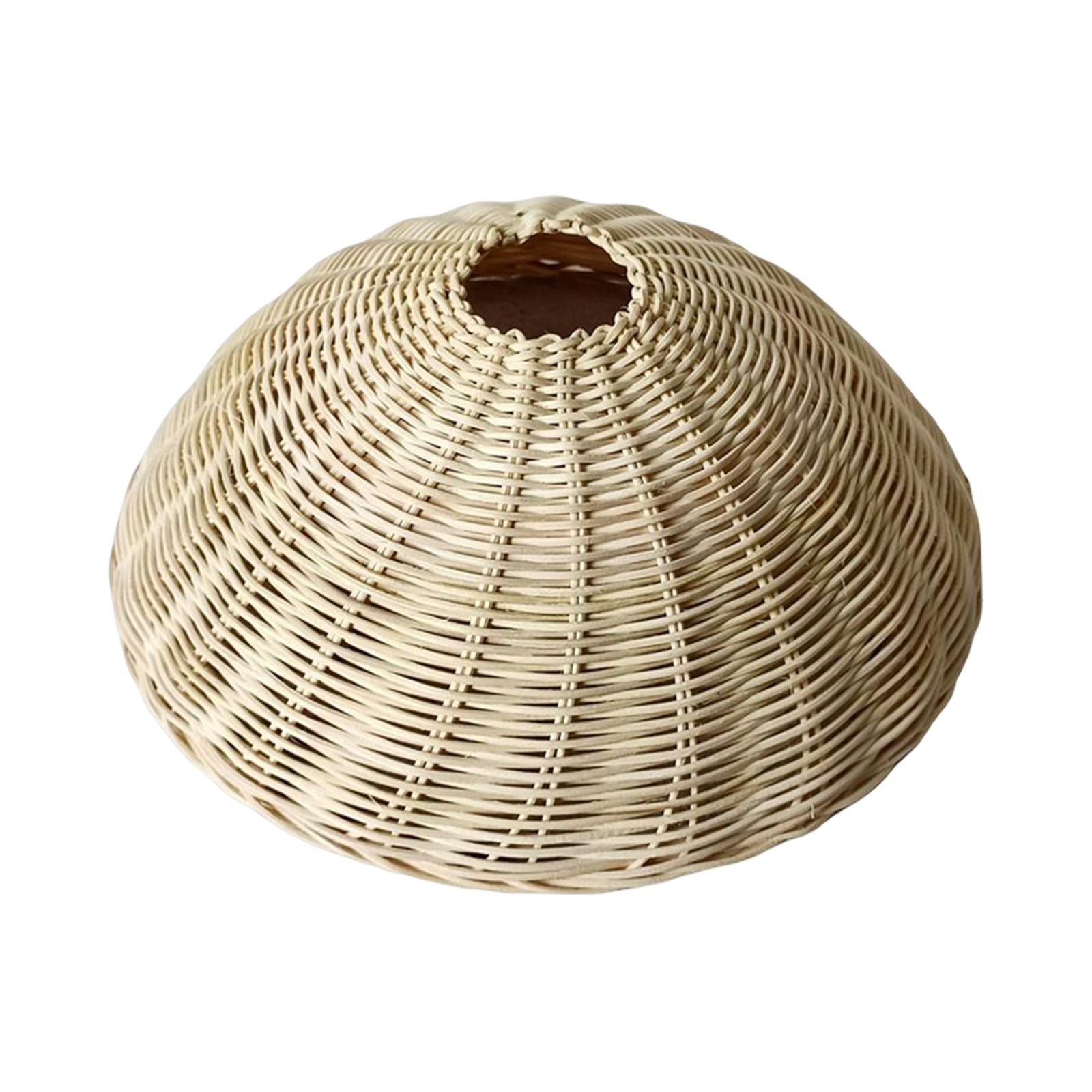 Rustic Bamboo Lamp Shade Bulb Cover Ceiling Light Bamboo Dome Shade ...