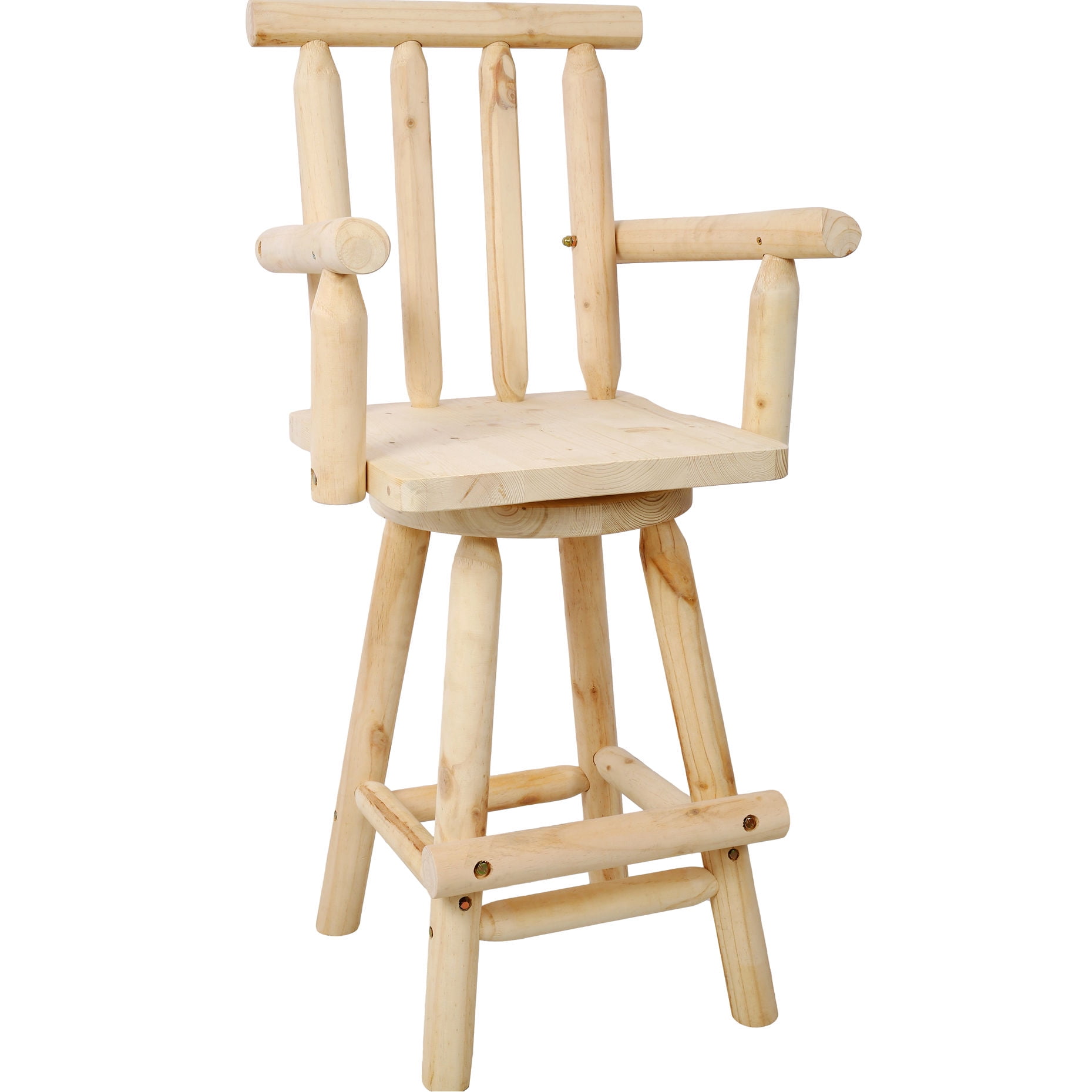 Rustic Bar Chair | 360° Swivel Design for Easy Interaction | Premium ...