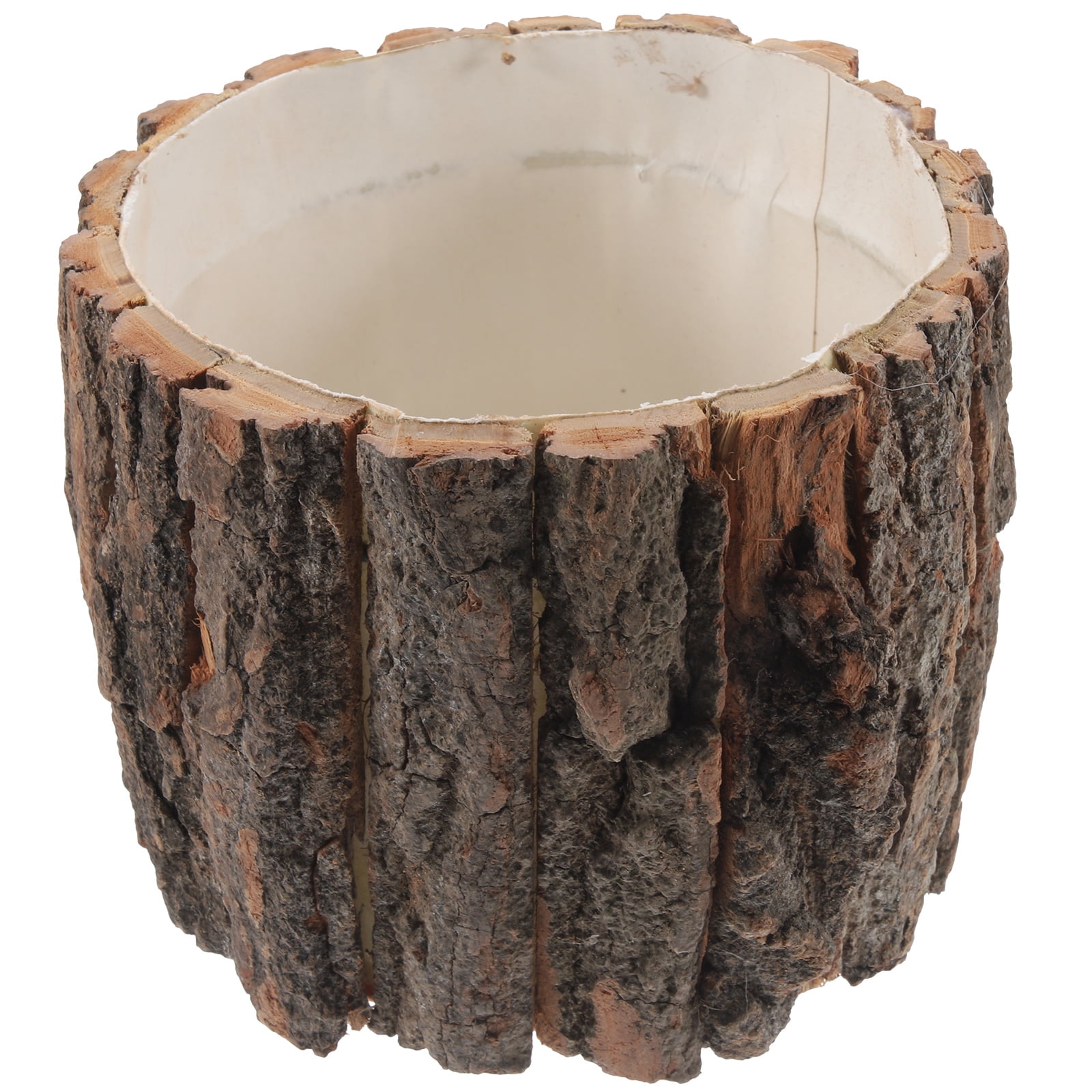 Tree Stump Pot Seagrass Pastoral Flower Box Succulent Log Planter Bark ...
