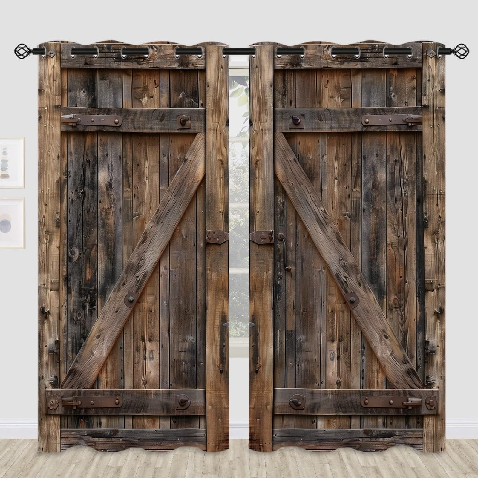 Rustic Barn Blackout Curtains For Girls Boys Home Decor, Farmhouse ...