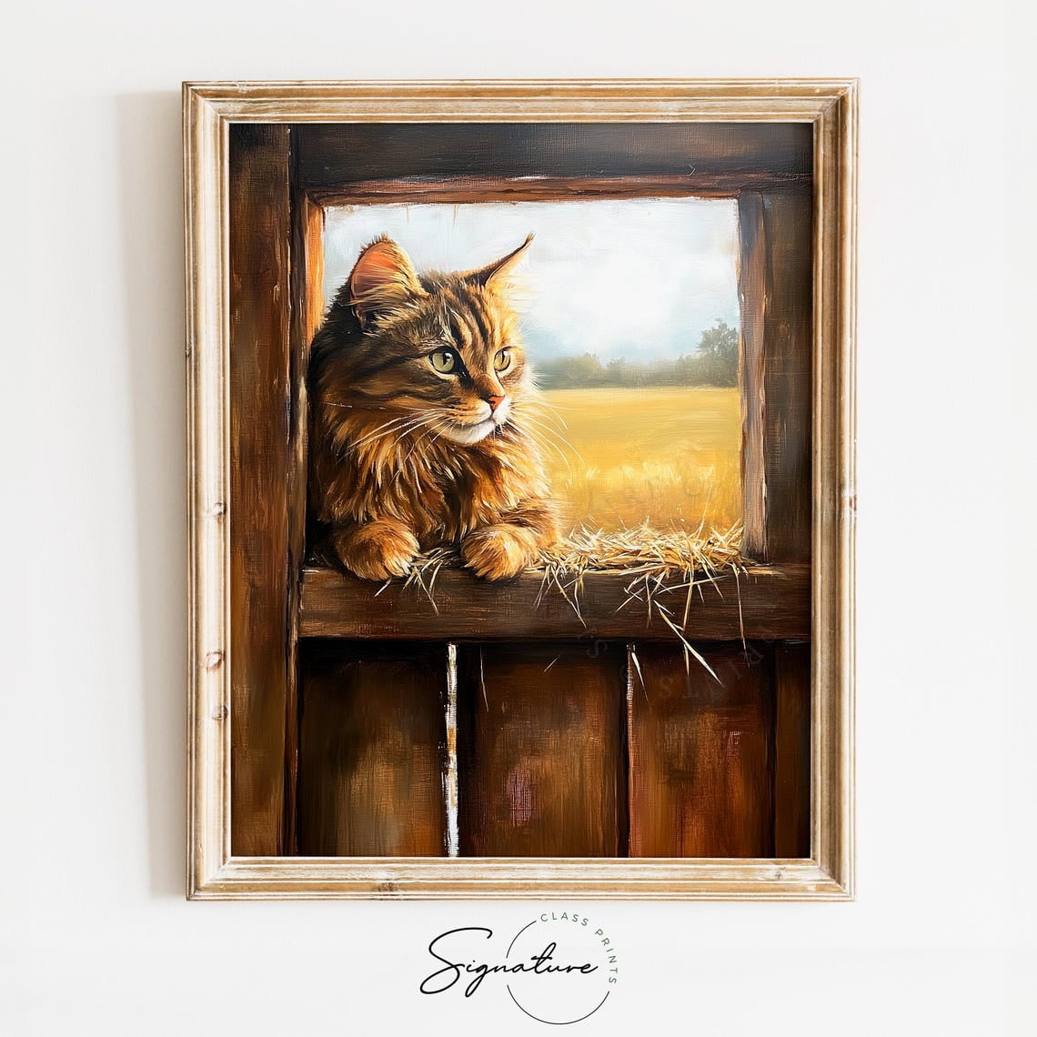 Rustic Barn Cat, Of Cat In Hayloft Window, Animal Art, Vintage Country ...