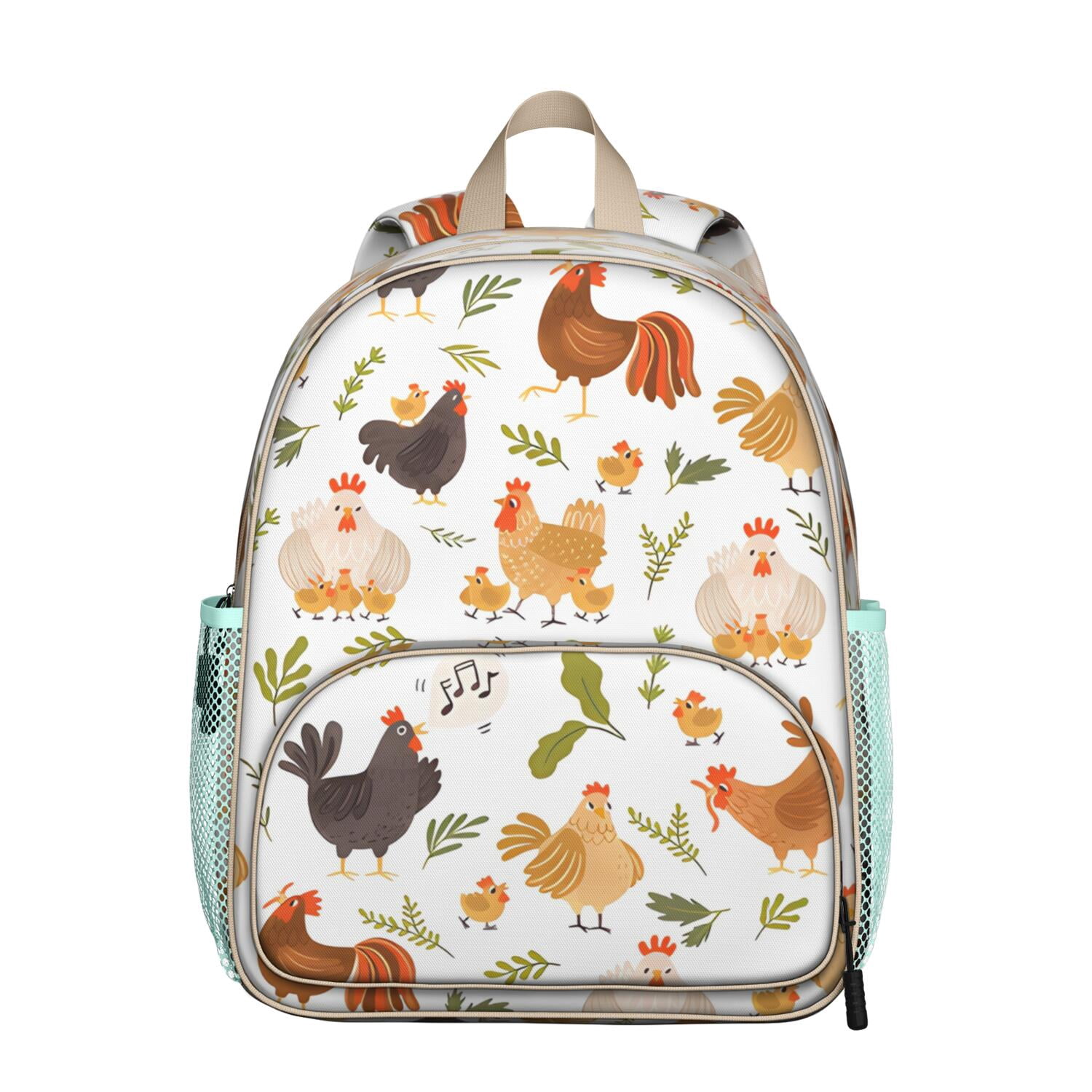 Rustic Barn Chicken Student Backpack – Rooster, Hen, Egg, Chick, Cluck ...