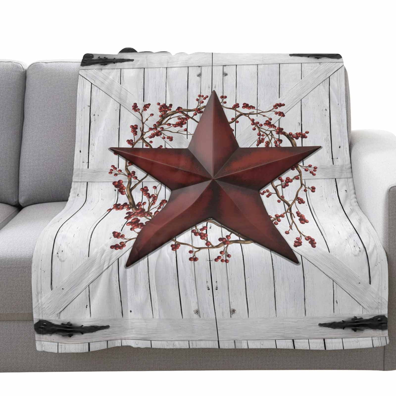 Rustic Barn Door Fleece Throw Blanket Lightweight Vintage Dark Black ...