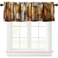 Rustic Barn Door Valance Curtain Colorful Farmhouse Wooden Western Wood ...