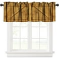 Rustic Barn Door Valance Curtain Vintage Farmhouse Garage Gate Wooden Door Printed Rod Pocket ...