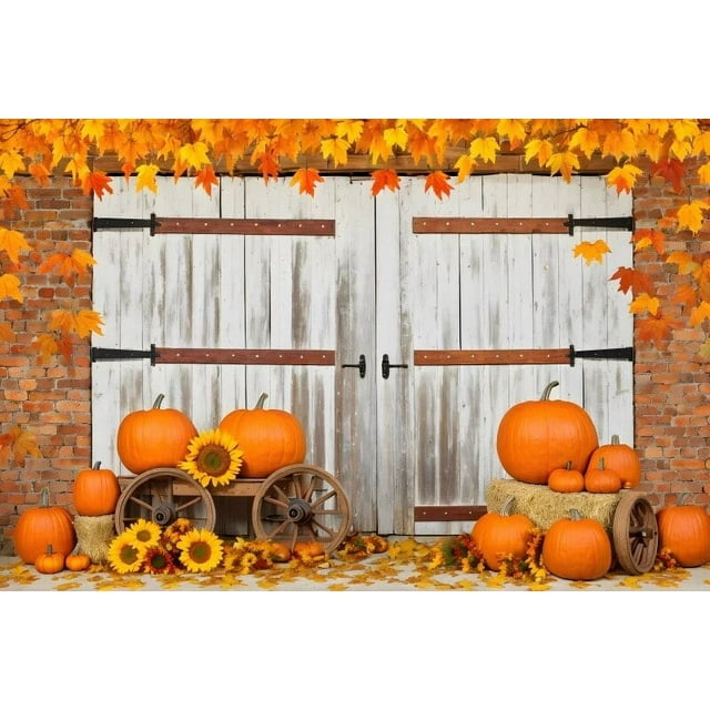 Rustic Barn Western Cowboy Floral Photography Backdrop Autumn Rural ...