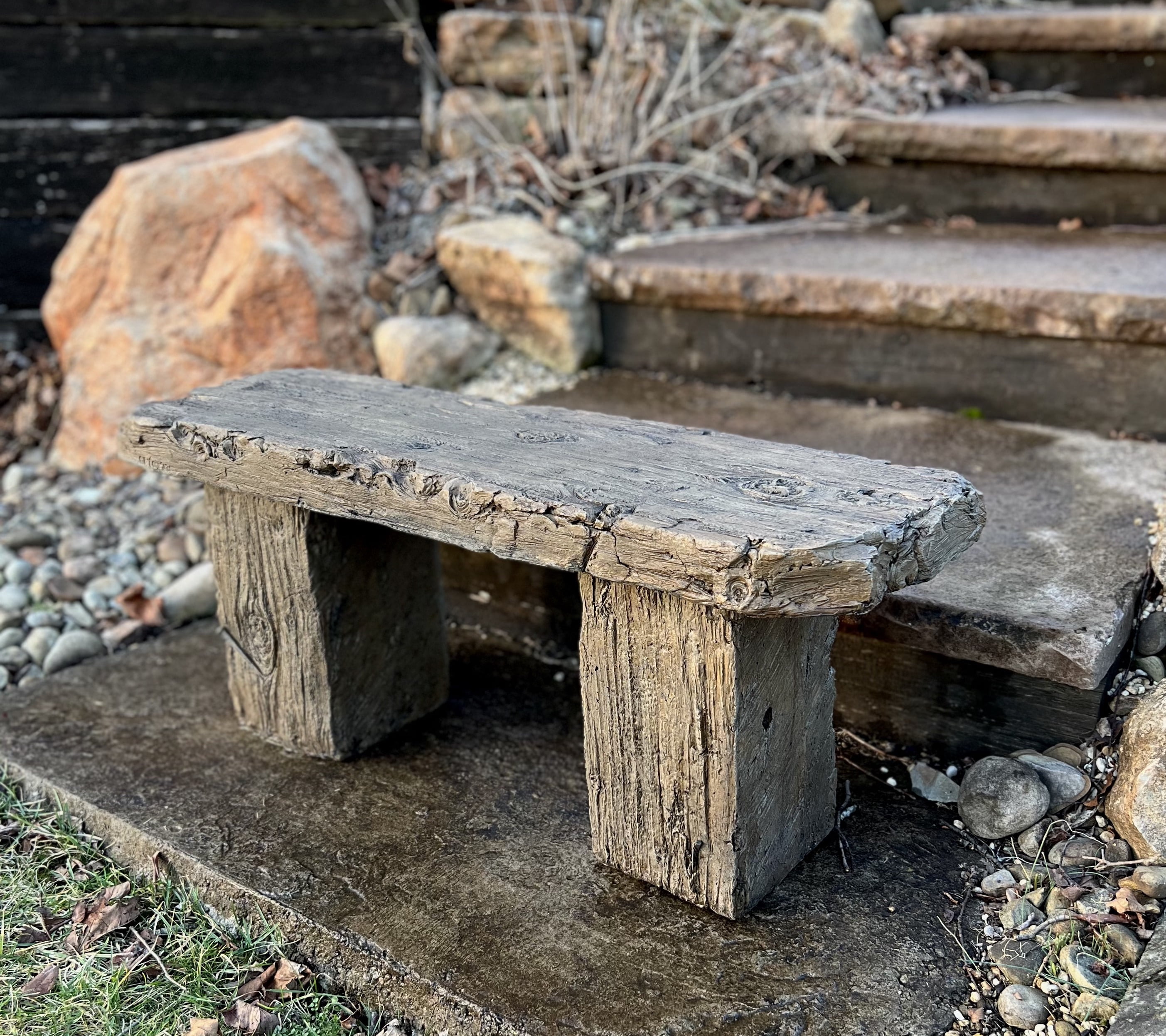 Rustic Barn Wood Bench - Walmart.com