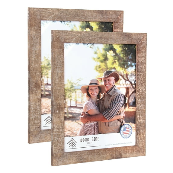 WOOD SIDE ORBIS Rustic Barnwood Picture Frames, 11x14 Set of 2 ...