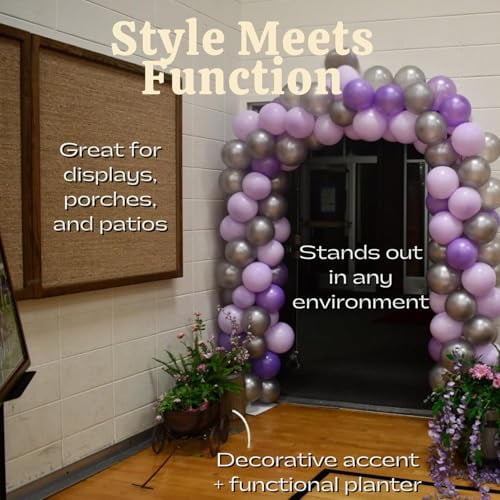 Rustic Barrel Wagon Planter – Vintage-Style Garden Cart with Faux Wood ...