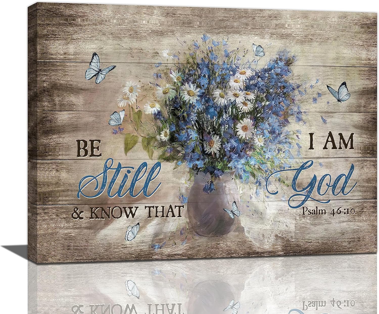 Rustic Bathroom Decor Wall Art Farmhouse Daisy Butterfly Pictures ...