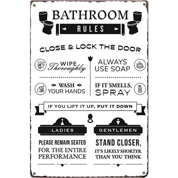 Farmhouse Bathroom Sign