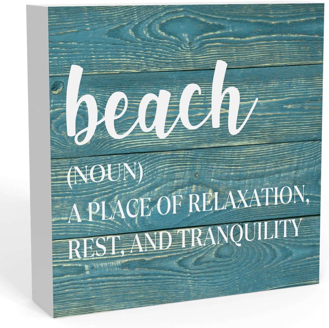 Rustic Beach Definition Wood Box Sign, Farmhouse Summer Artwork Decor ...