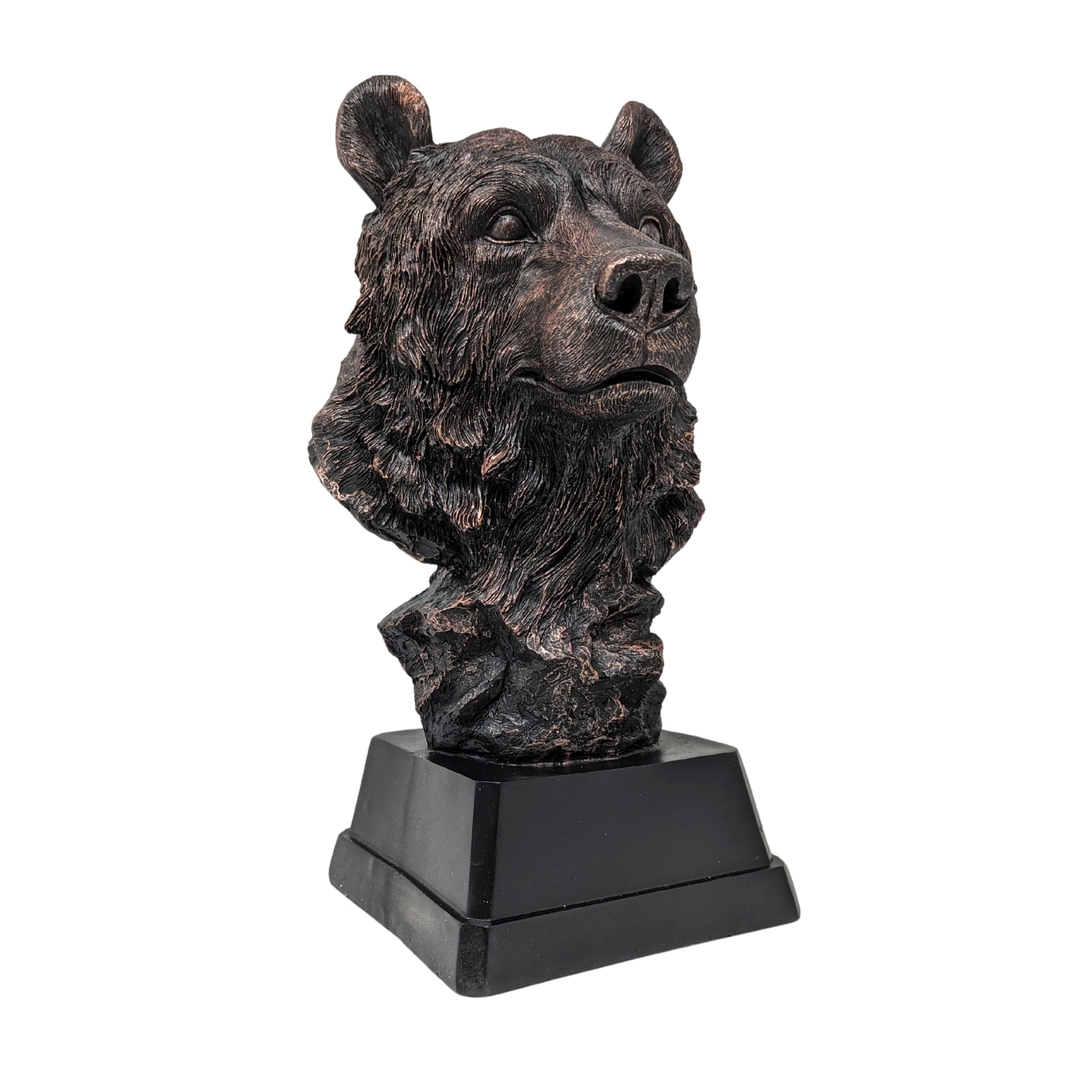 Rustic Bear Bust Figurine - Majestic Resin Bear Sculpture for Cabin ...