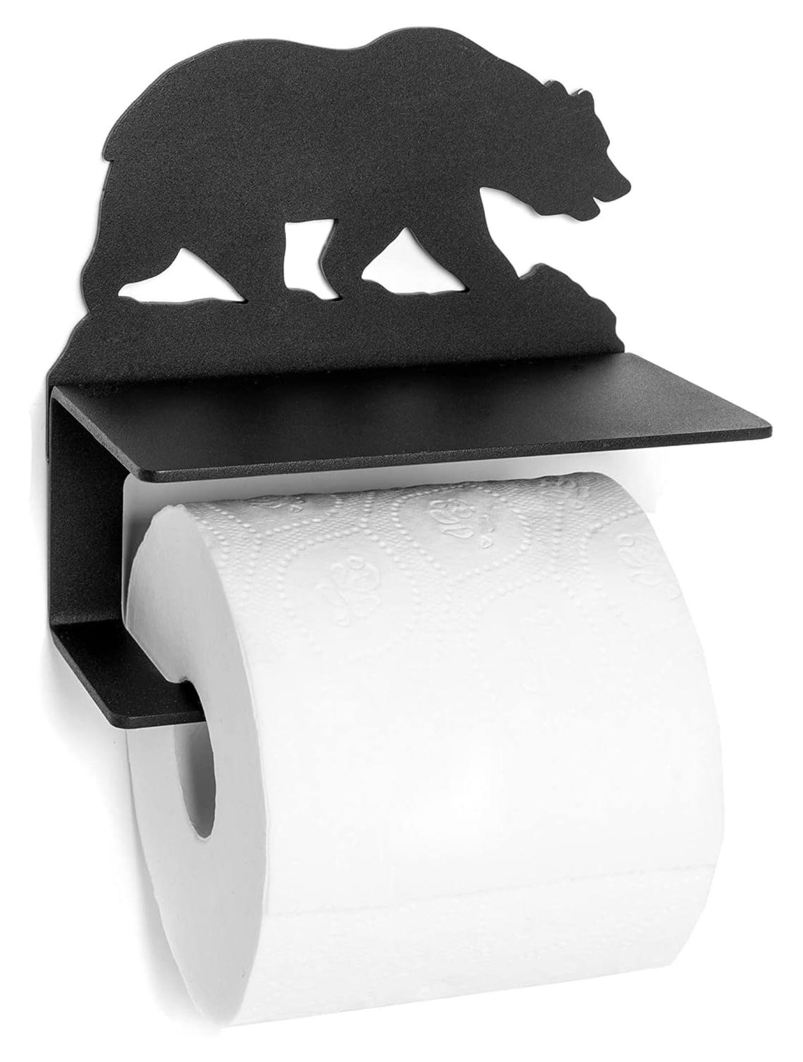 Rustic Bear Holder Rack with Shelf for Country Rustic Farmhouse Cabin ...