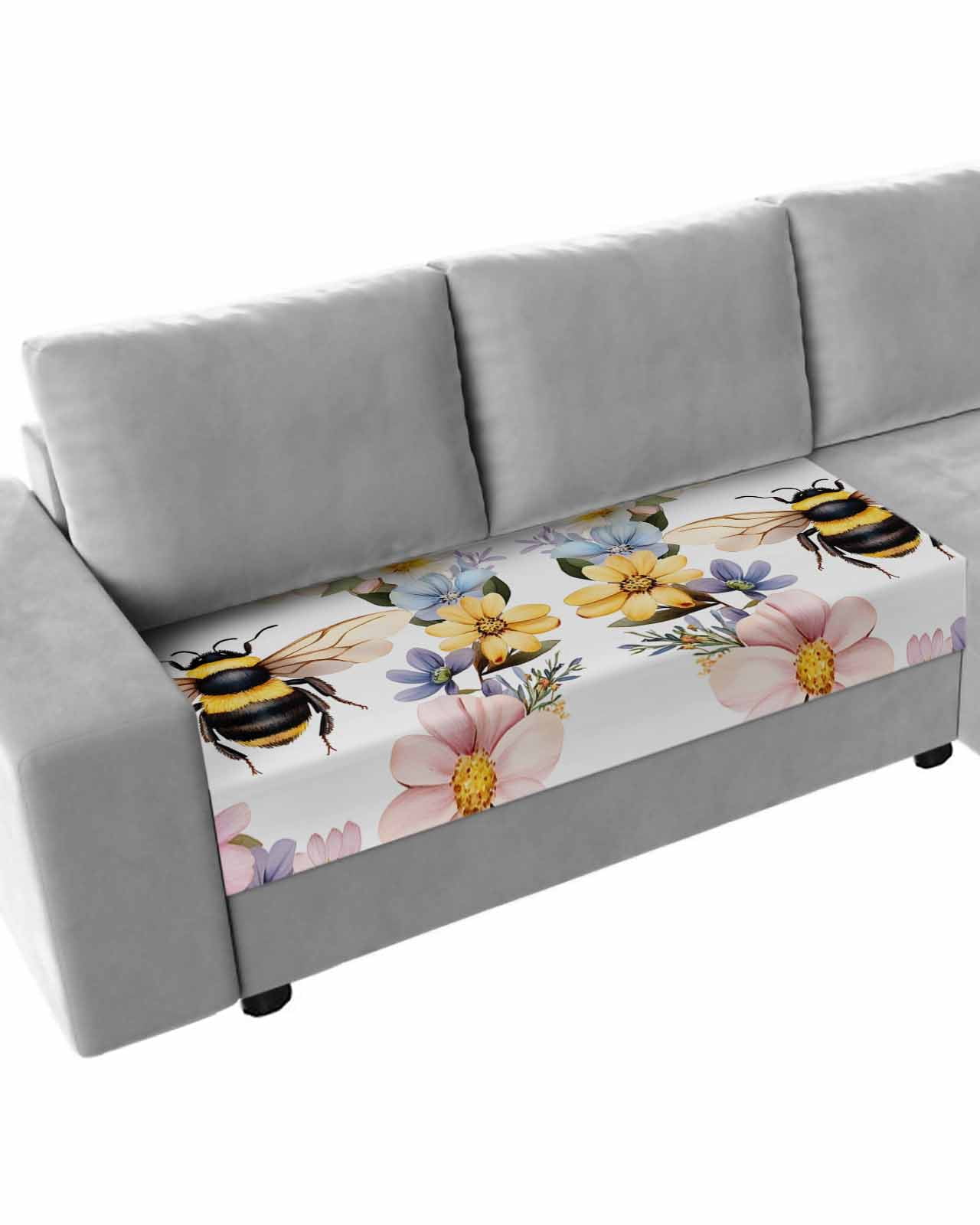 Rustic Bee Garland Sofa Couch Cushion Covers Washable, Removable ...
