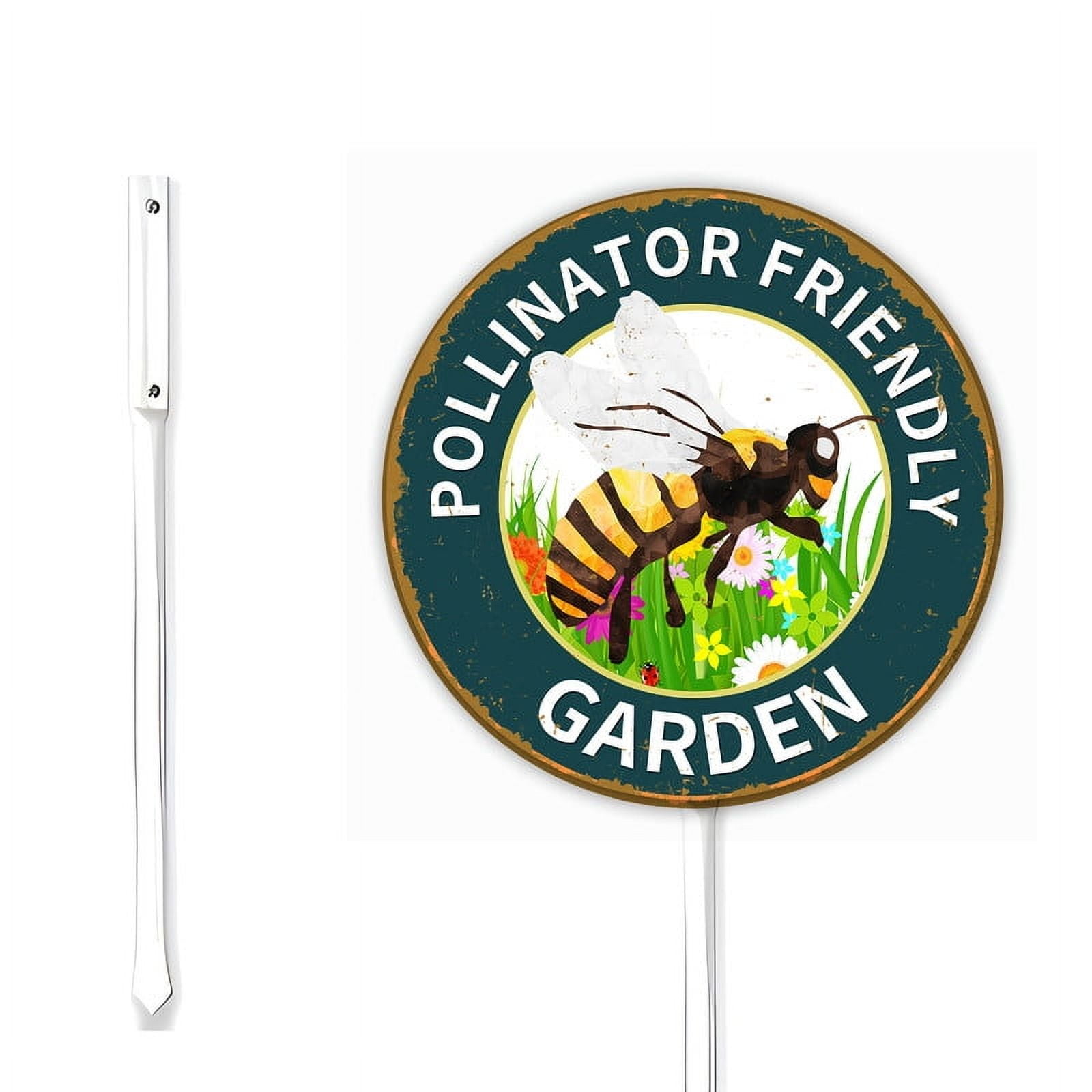Rustic Bee Pollinator Friendly Garden Sign, Pollinator Garden, Bees ...
