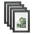 Rustic Black 5x7 Solid Wood Picture Frame for Table Top and Wall Mount ...