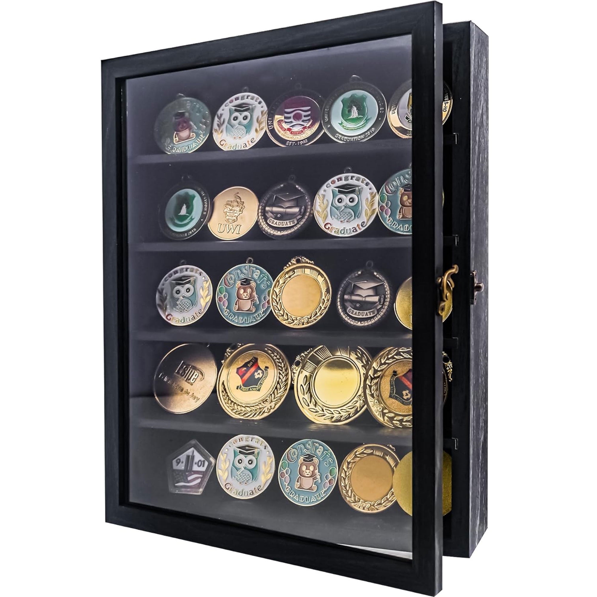 Rustic Black Shadow Box Frame Plexiglass Window Door with Removable ...