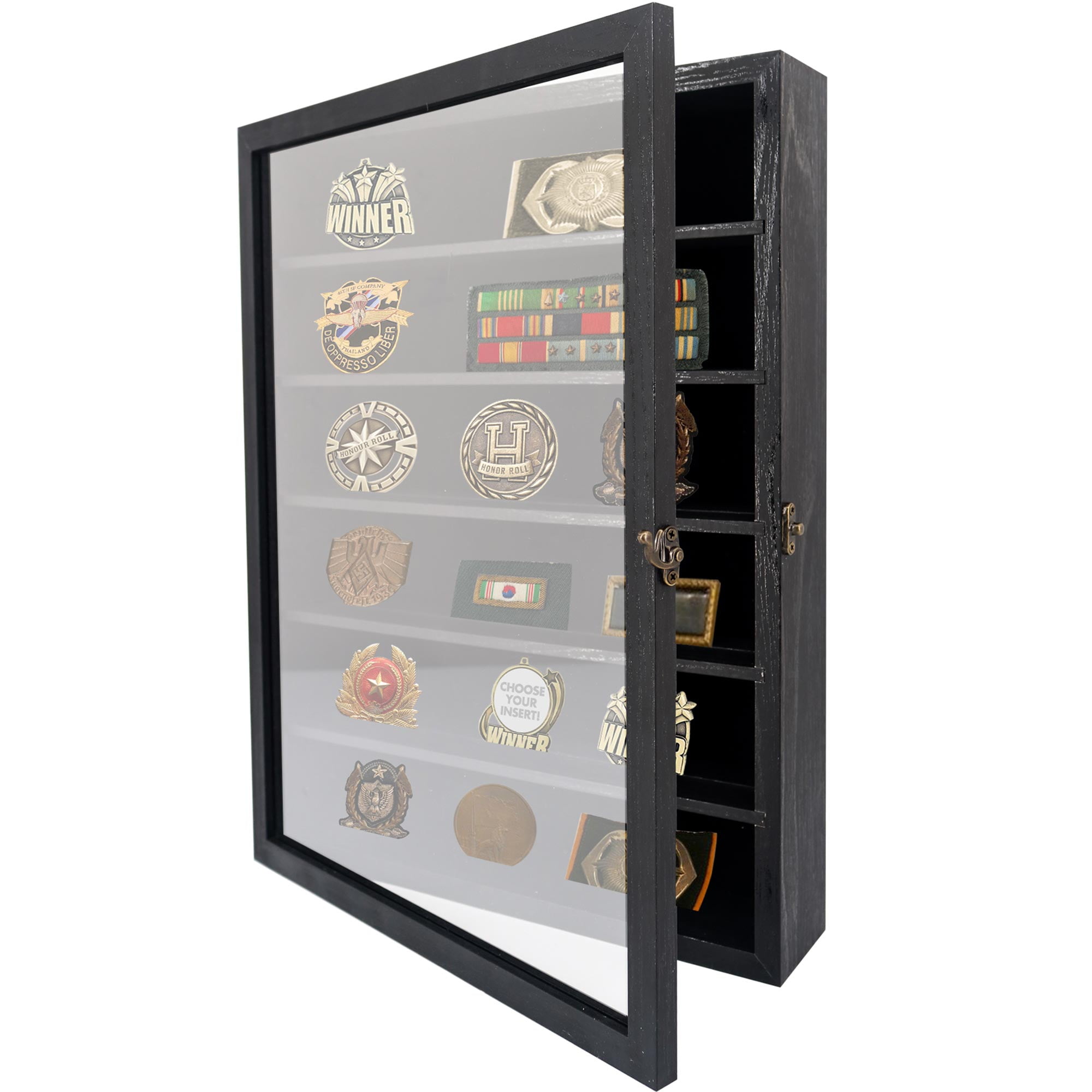 Rustic Black Shadow Box Frame Real Glass Window Door with Removable ...