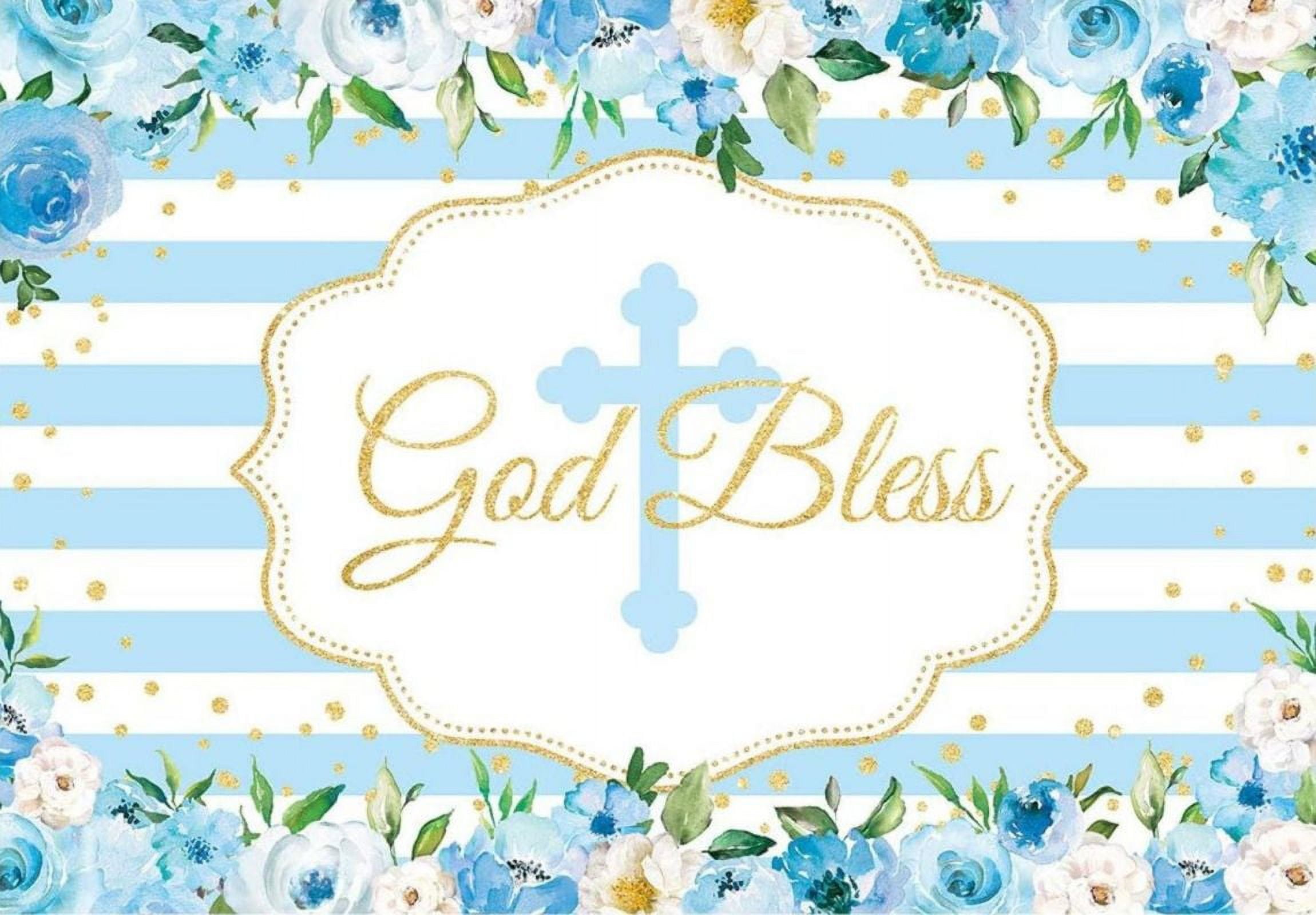 Rustic Blue Wood Leaves God Bless First Holy Communion Photography ...