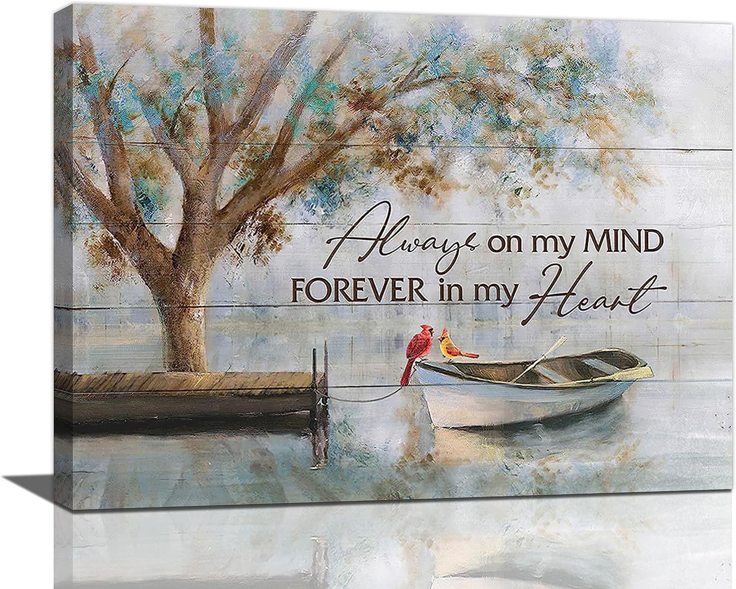 Rustic Boat Tree Pictures Wall Art Sympathy Memorial Wall Decor Gifts ...