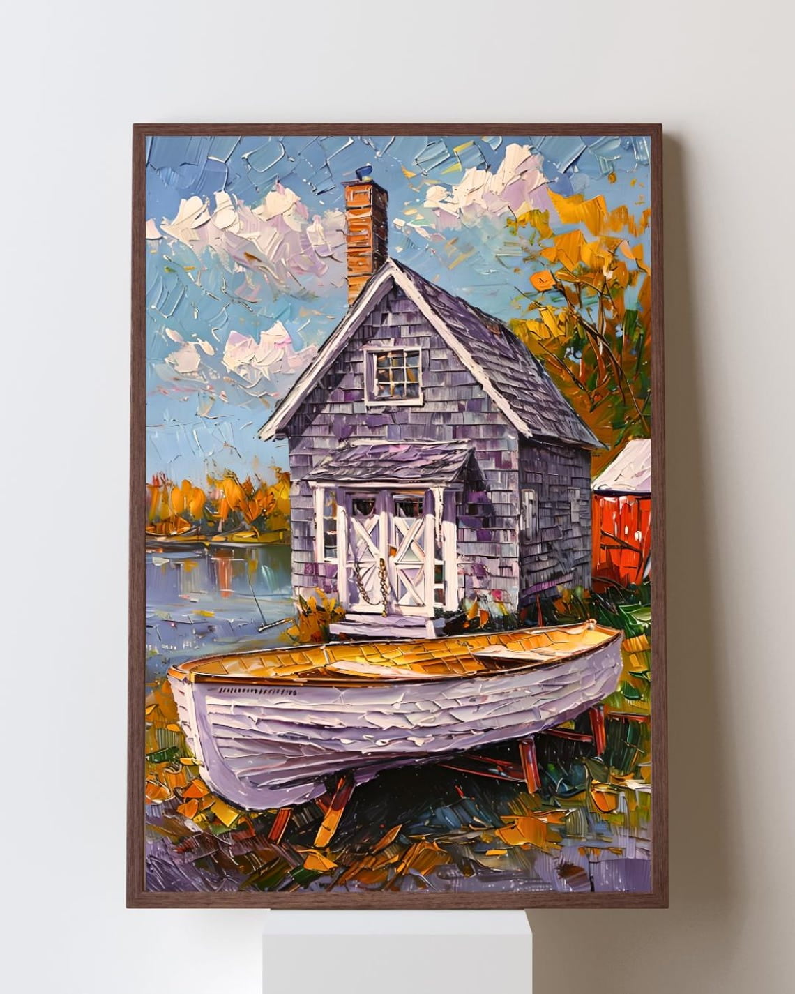 Rustic Boathouse On The Mystic River – New England Coastal Wall Art ...
