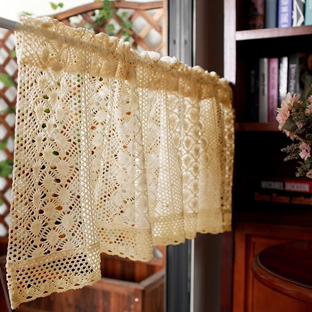 Rustic Boho Curtain Valance for Kitchen Window Farmhouse Handmade ...