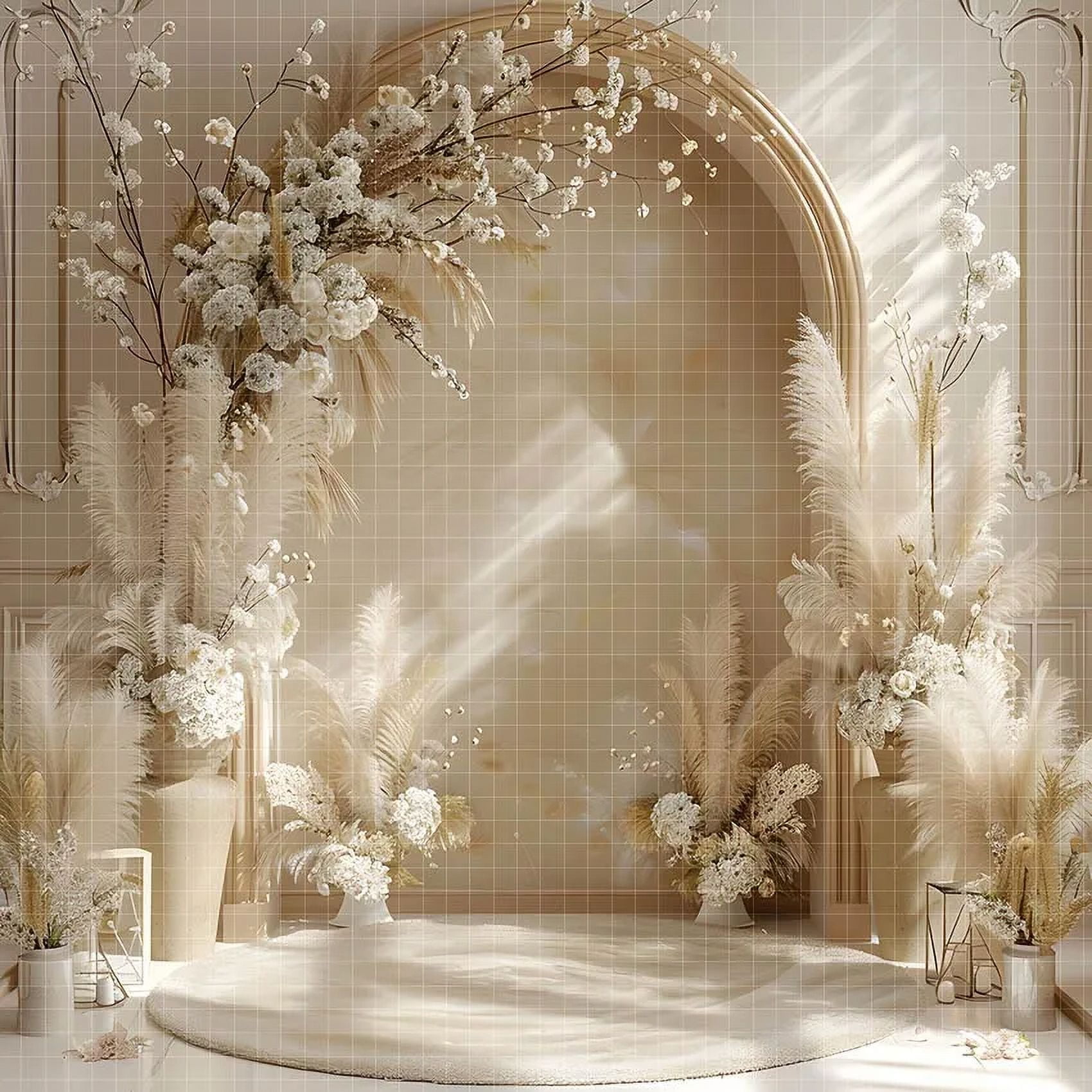 Rustic Boho Floral Arches Adult Birthday Wedding Maternity Portrait r ...