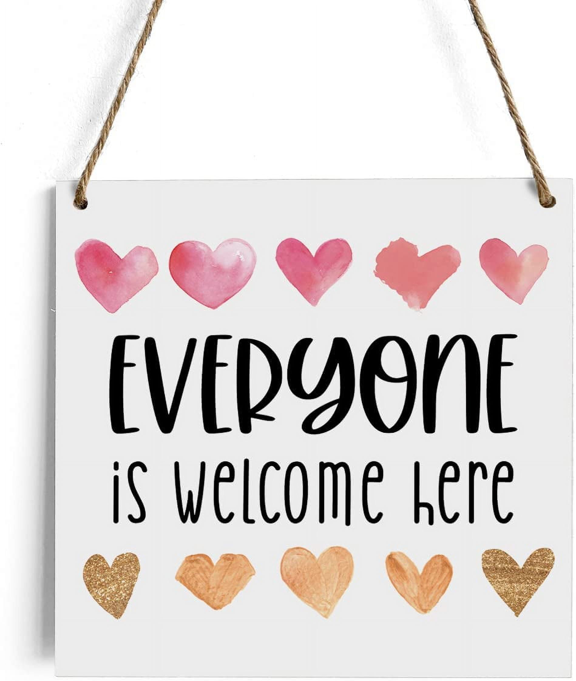 Rustic Boho Heart Decor Welcome Sign Wood Wall Art Wall Hanging Decor ...