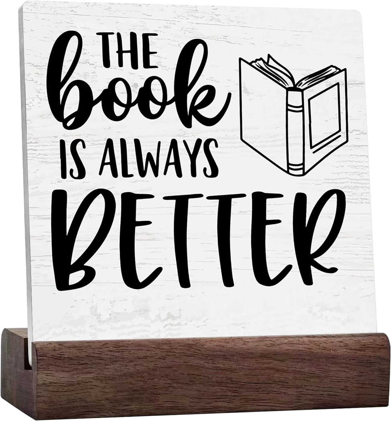 Rustic Book Lover Shelf Library Decor Home Office Desk Decor The Book ...