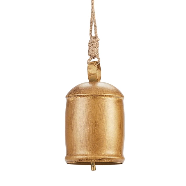 Rustic Brass Cow Bell Christmas Decor - Shabby Chic Metal Bells for ...