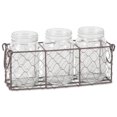 Rustic Bronze Chicken Wire Flatware Caddy With Clear Jars - Walmart.com