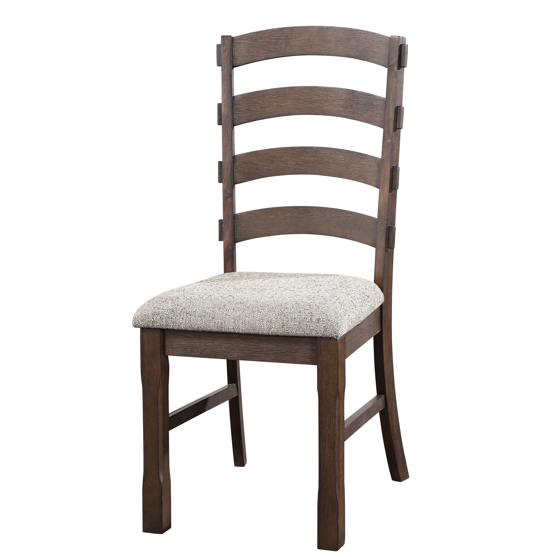 Rustic Brown And Grey Back Side Chairs For Dining - Foam Cushioned 2 ...