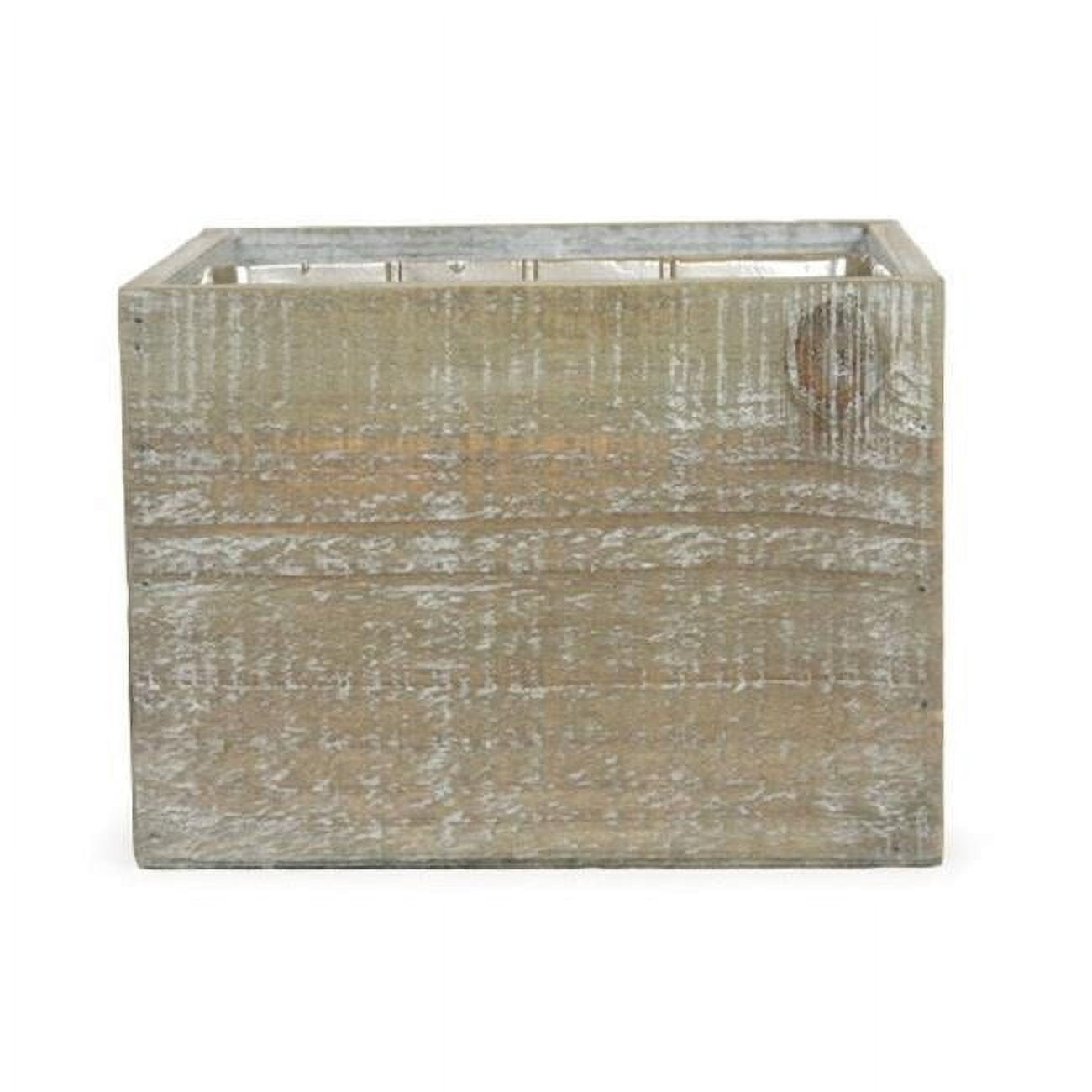 Rustic Brown Finish Cube Planter - Walmart.com