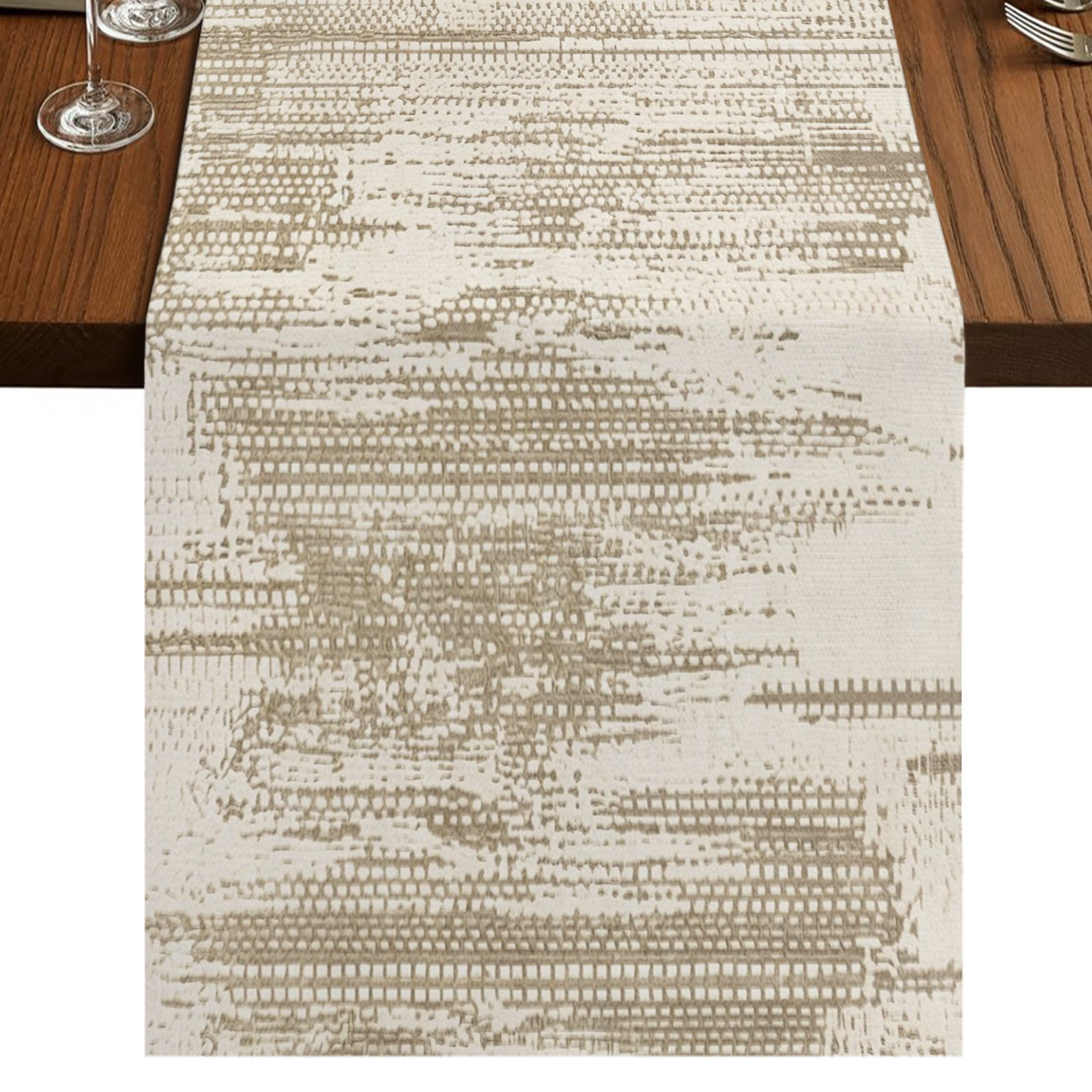 Rustic Brown Mottled Burlap Cotton Table Runner 13x48 Inches Long ...